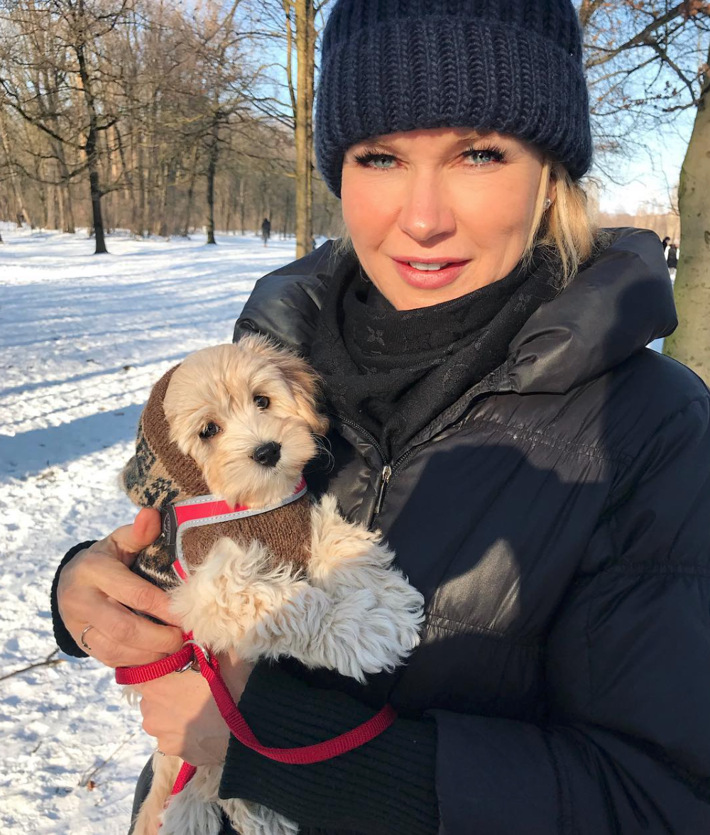 Veronica Ferres und Hund Malitpoo Luna im Interview